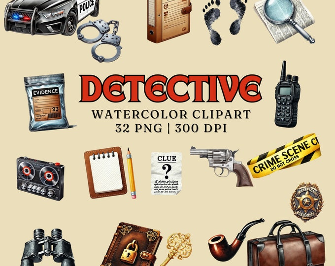 Cute Sleuth Clipart Set, Cute Detective Clip Art, Detective Kids ...