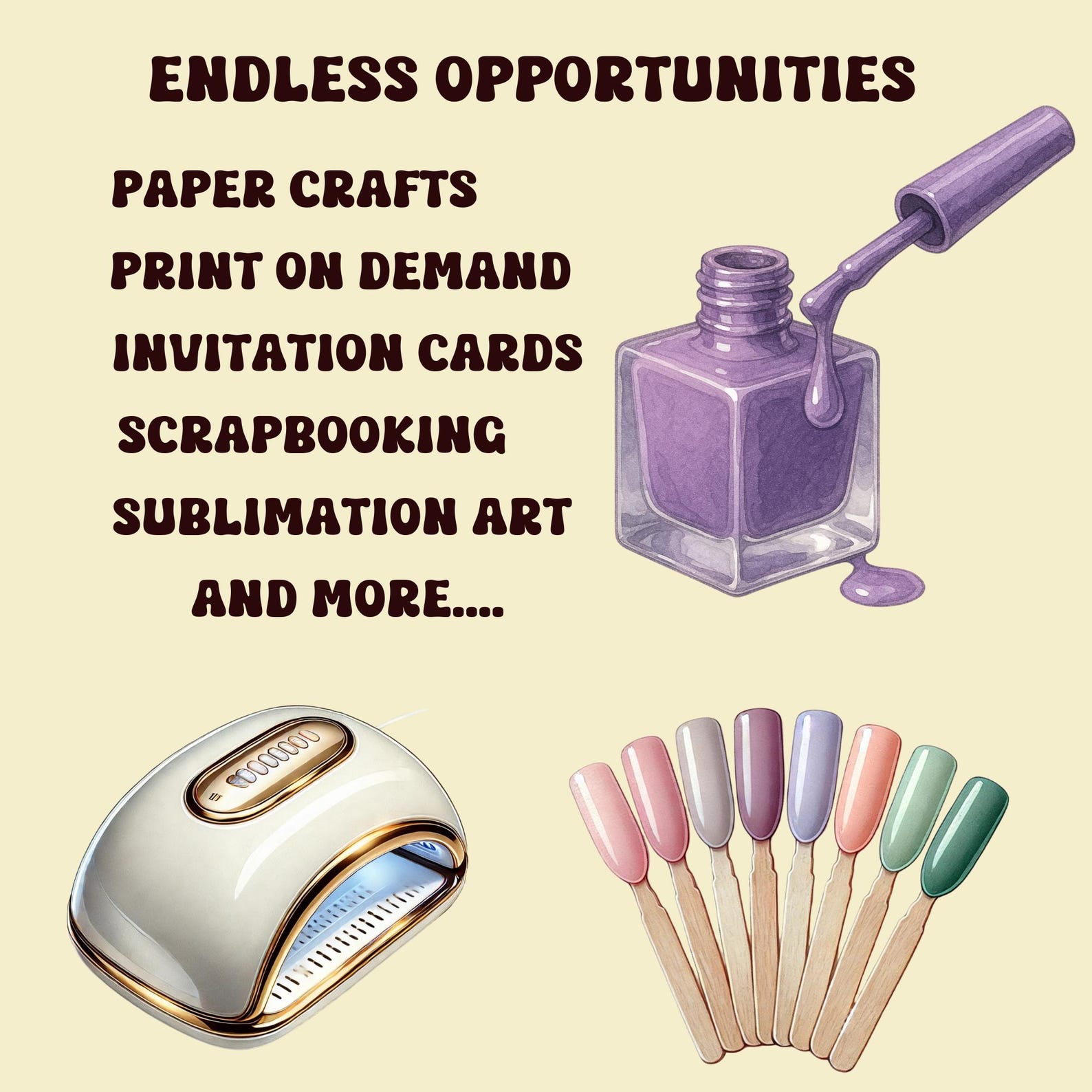 Nail Salon Clipart Set: Watercolor Manicure Graphics (30 PNG ...