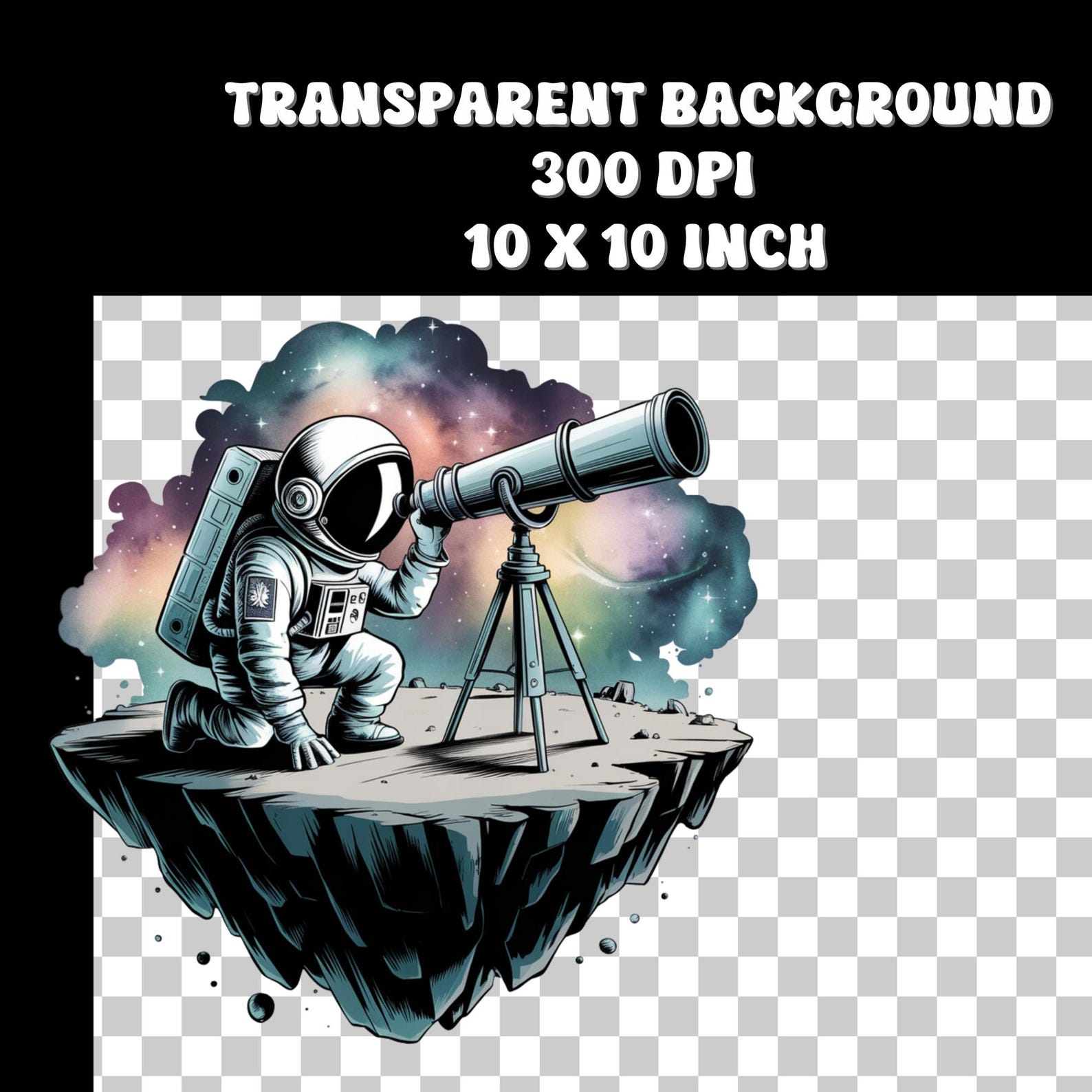Astronaut Clipart Bundle: Space Exploration PNG Graphics (digital ...