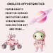 Pink Space Watercolor Clipart Set: Cosmic PNG Elements (digital ...