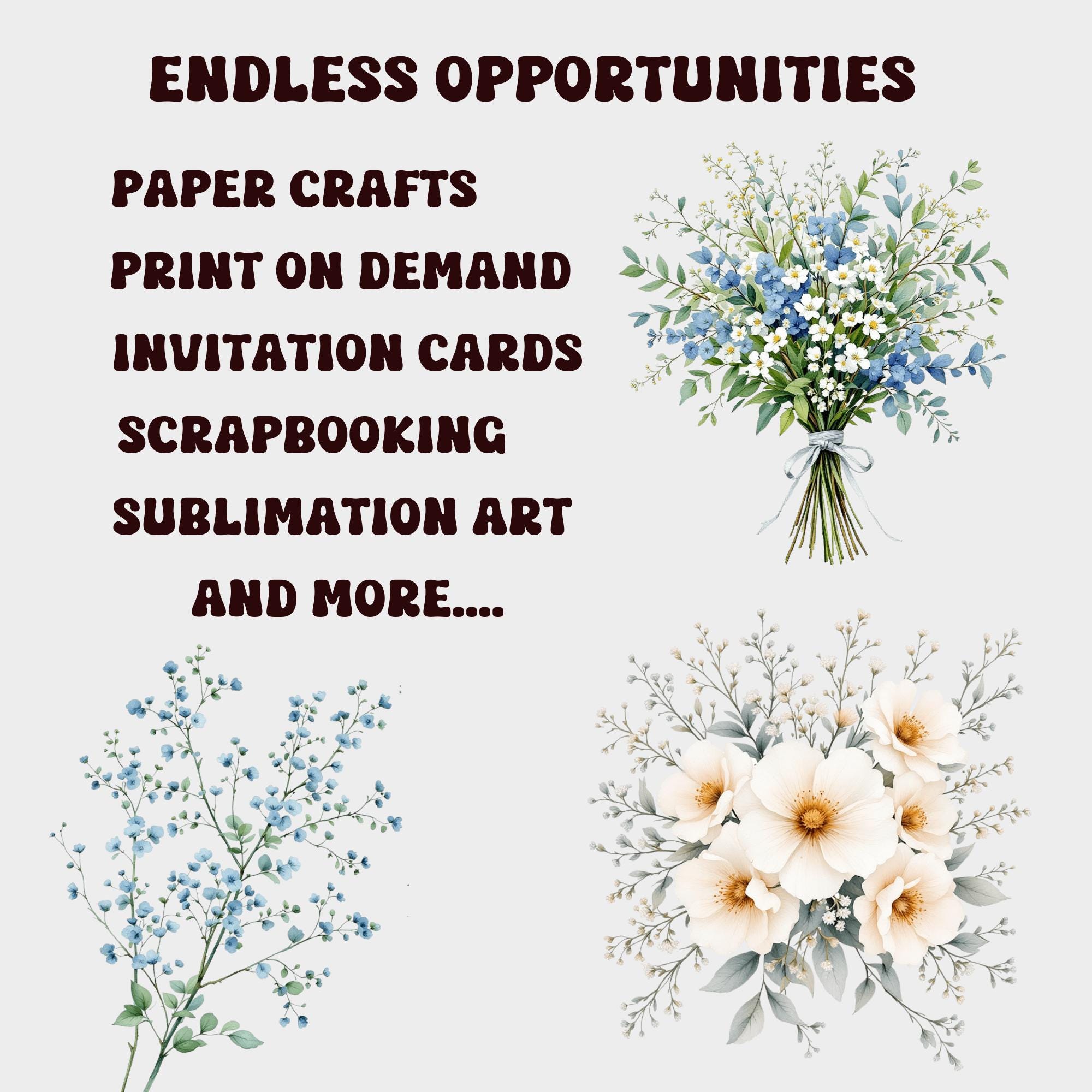 Baby's Breath Watercolor Clipart: Floral Bouquets (digital Download) - Etsy