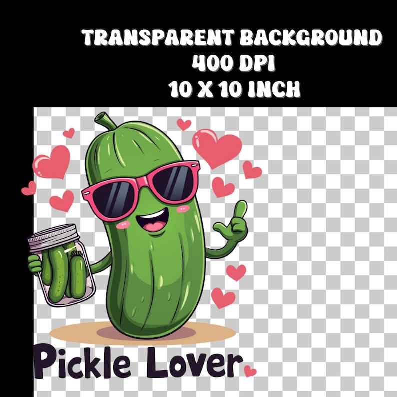 Kawaii Pickle Clipart Bundle: Funny Food Art (PNG, 400 DPI) - Etsy