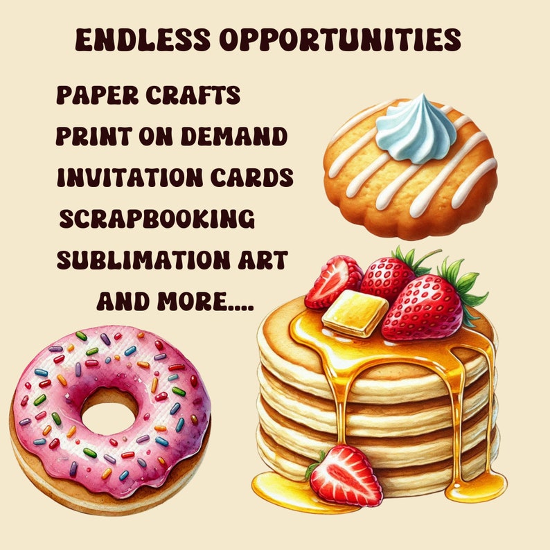 Desserts Watercolor Clipart Set |25 PNG Images | Commercial Use | Cakes ...