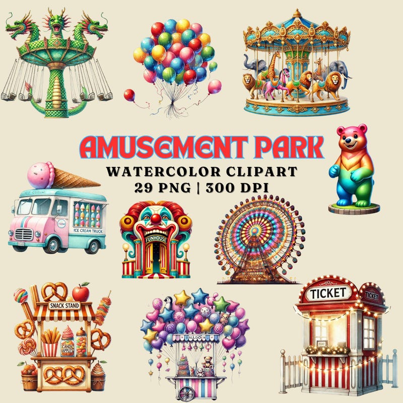 Amusement Park Svg - Etsy