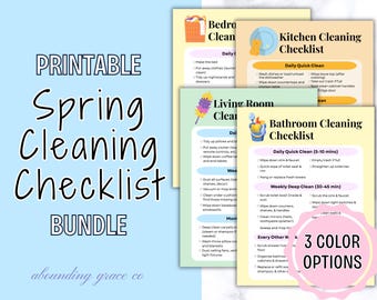 Kitchen Cleaning Checklist Printable, Cleaning Checklist, Spring ...