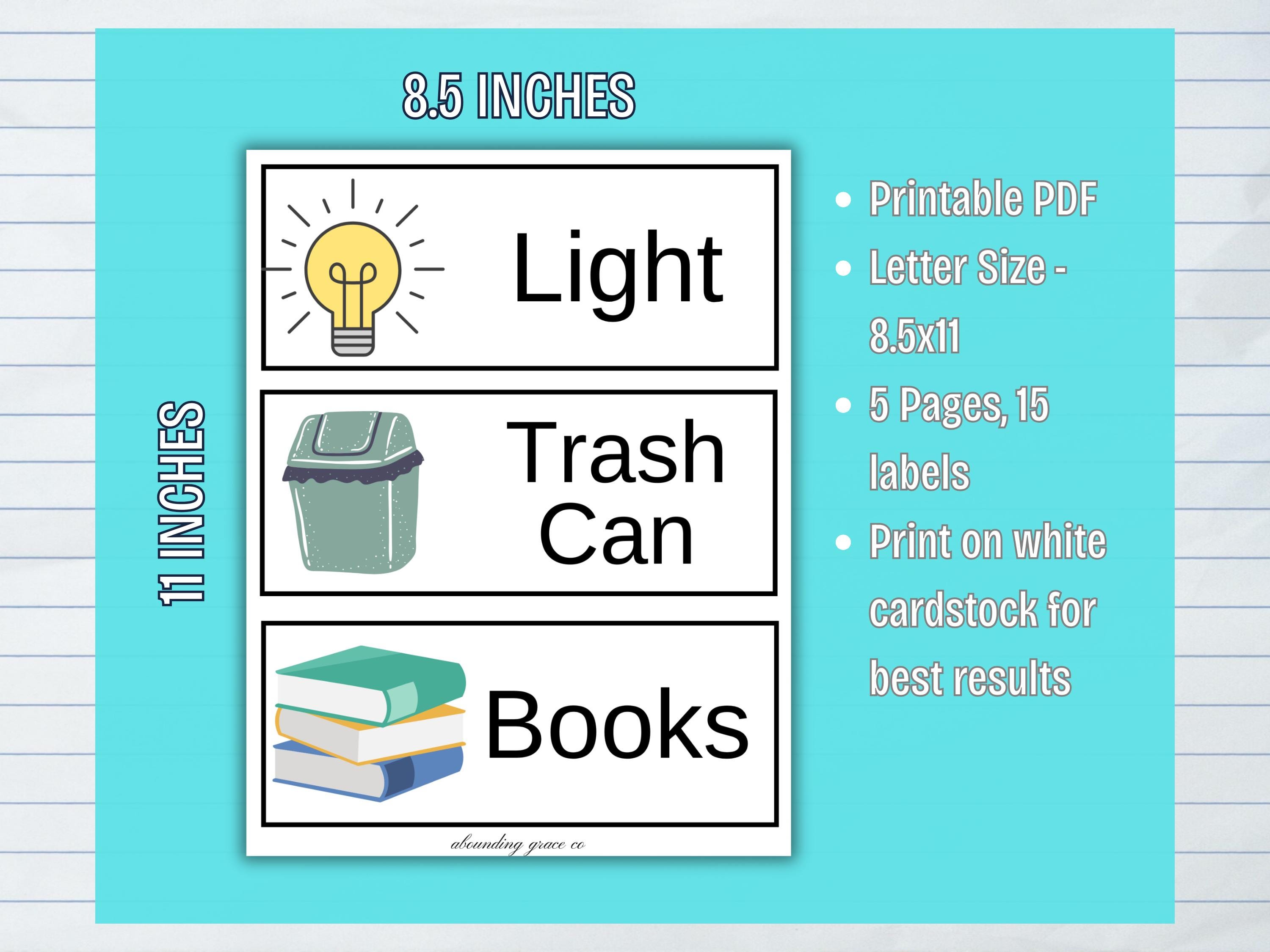 Printable Preschool Classroom Labels, Daycare Classroom Labels ...