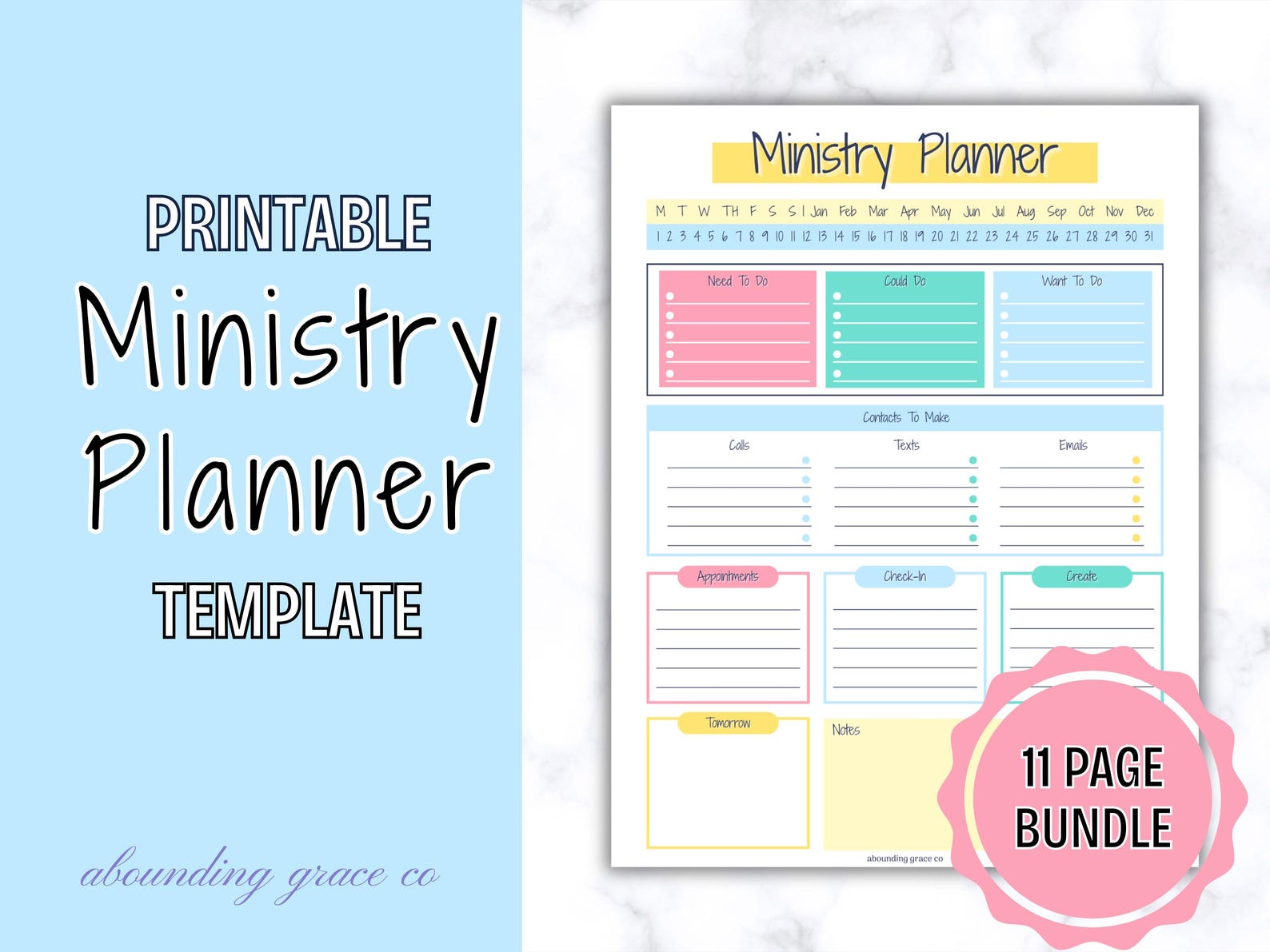 Printable Ministry Planner, Kids Ministry Planner, Women's Ministry ...