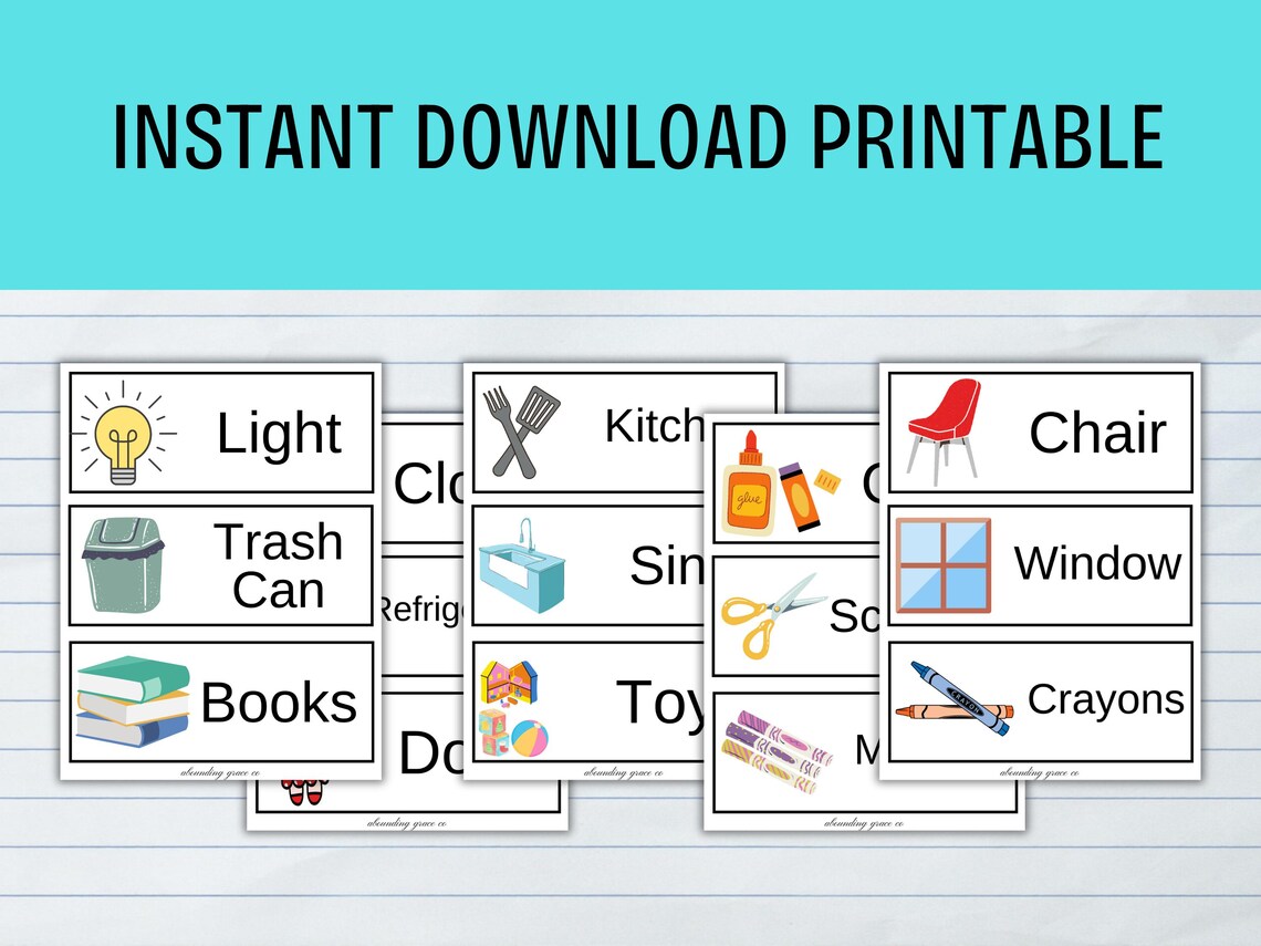 Printable Preschool Classroom Labels, Daycare Classroom Labels ...