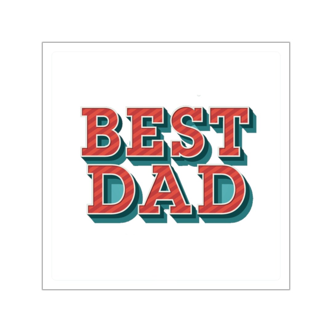 CWS Celebrations Fathers Day Best Dad Square Vinyl Stickers - Etsy