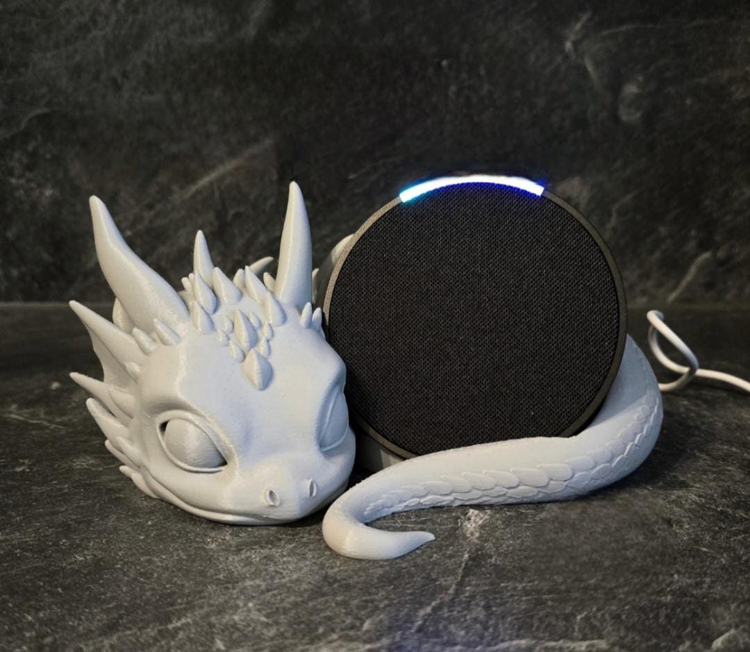 3D Druck Drache Halter für Amazon Echo POP, Dragon Decor, einzigartiges ...