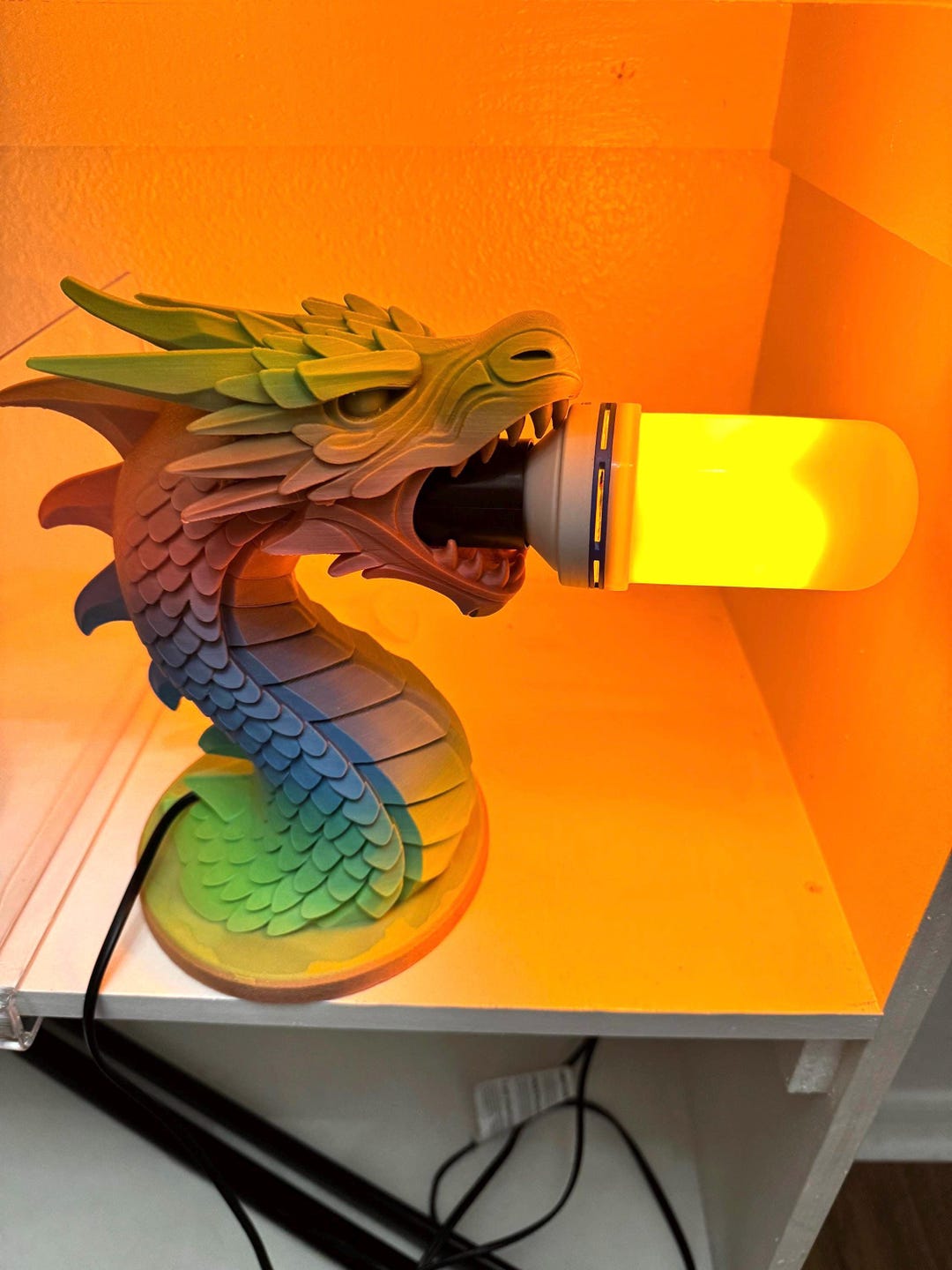 Fire Breathing Night Light Dragon Faire - Etsy