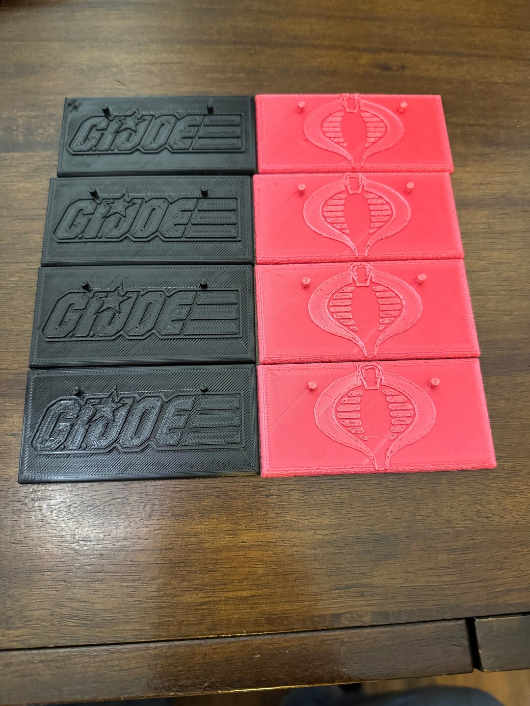 8 Pack G.I. Joe / Cobra Classifed Action Figure Logo Display Stands for ...