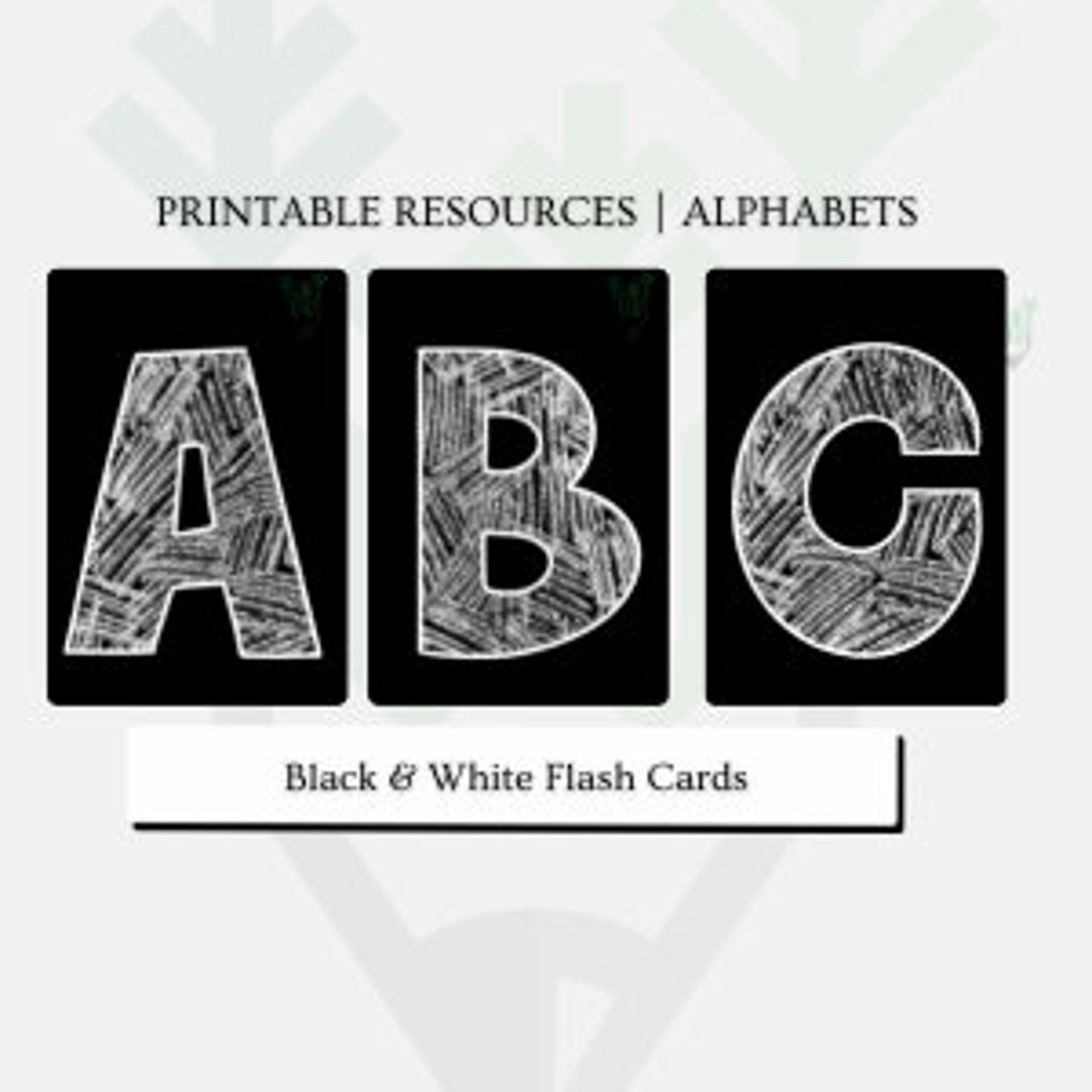 Alphabet Visual Stimulation Flash Cards - Etsy