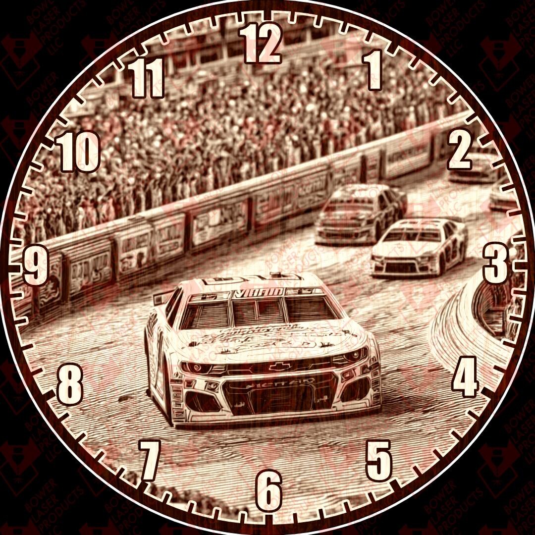 3d Race Car Clock Digital Laser File - Etsy