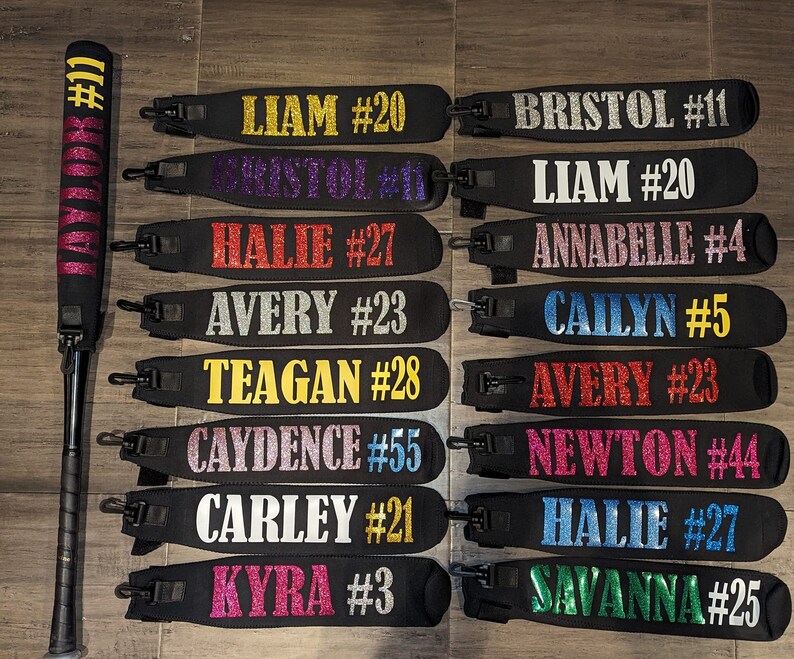 CUSTOM Baseball / Softball Glitter BAT COVERS - Etsy