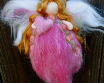 Wool Angel Sea Fairy With Starfish Needle Felted Wool | Etsy