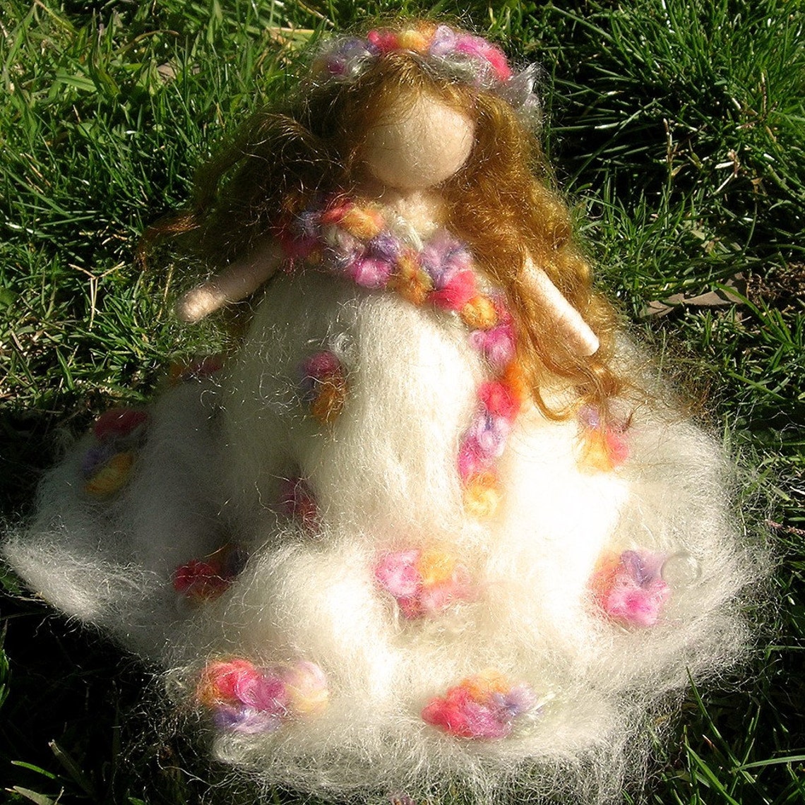 Needle Felted Wool Ethereal Spring Garden Fairy Waldorf Inspired by ...