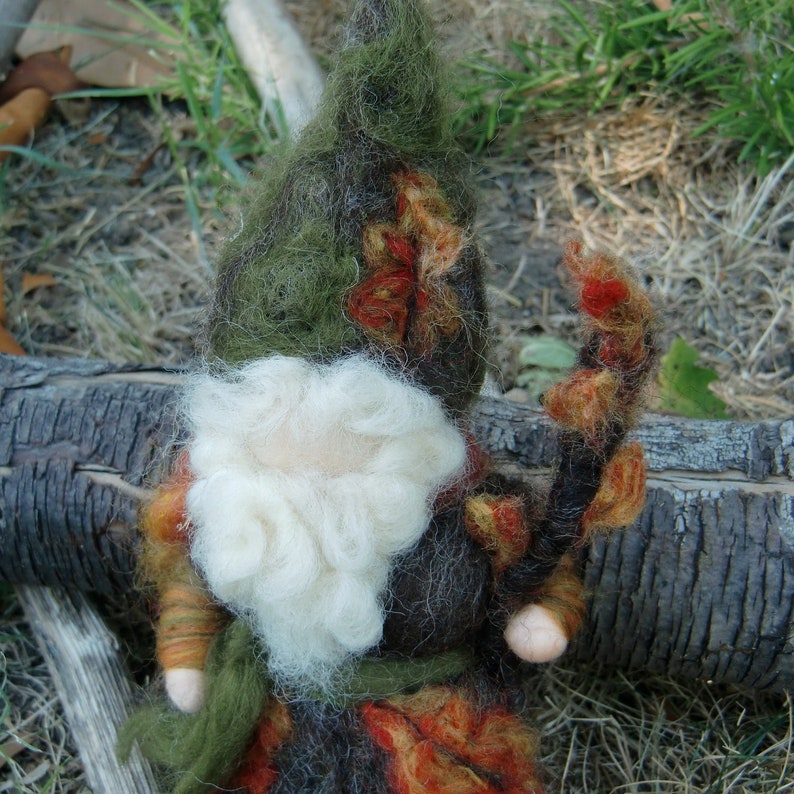 Needle Felted Wool Gnome Oak Forest Gnome by Rebecca Varon - Etsy