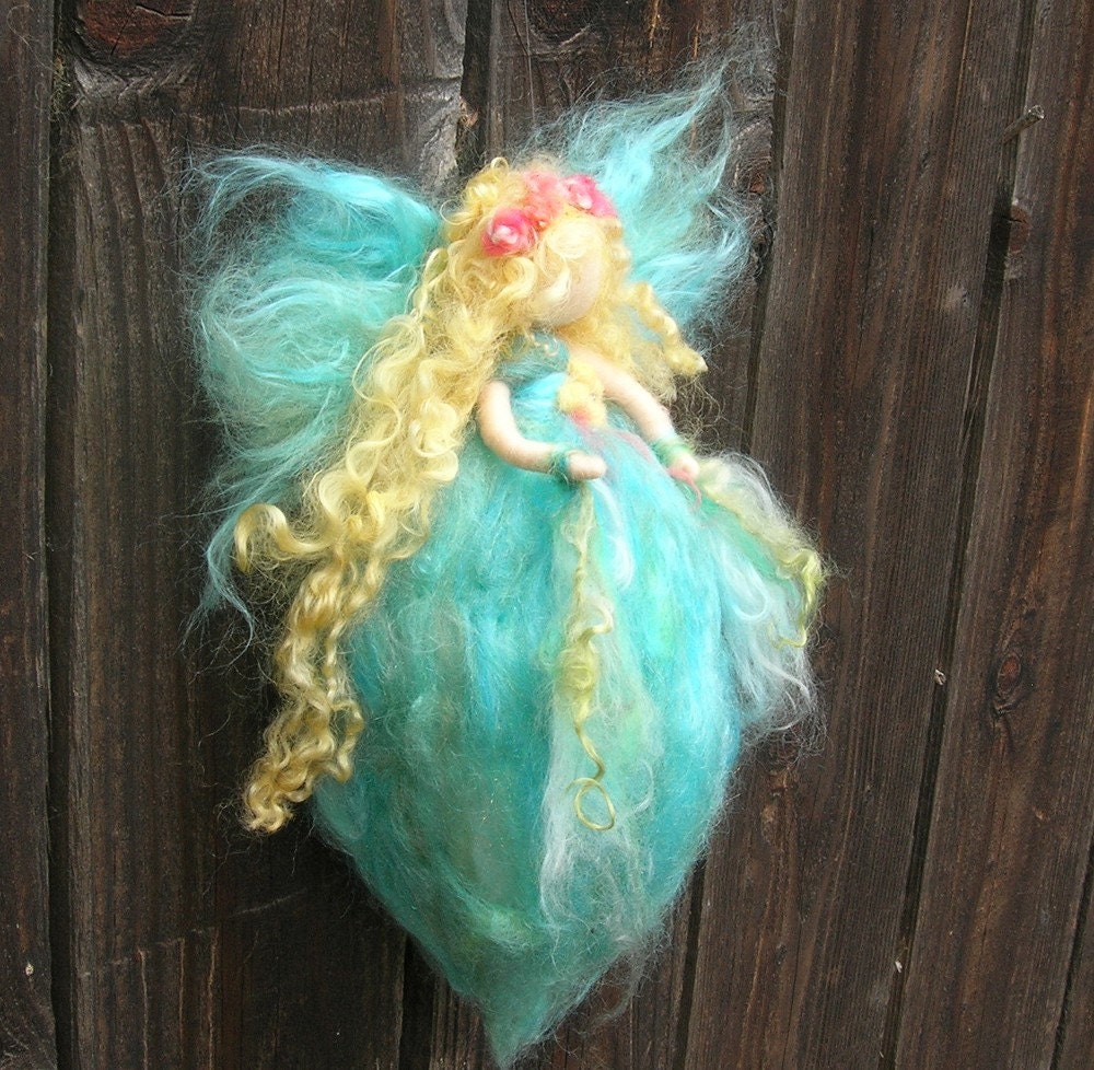 Wool Angel Sea Fairy With Starfish Needle Felted Wool | Etsy