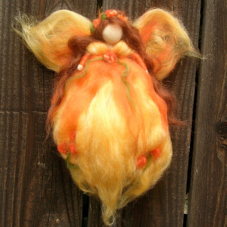 Wool Angel Autumn Garden Fairy Needle Felted Wool Fairy - Etsy