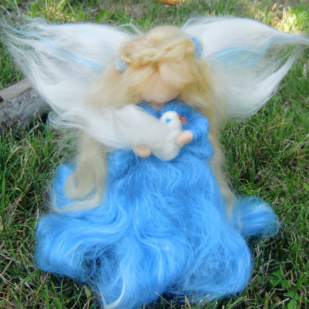 Needle Felted Wool Fairy Peace Angel Waldorf Inspired by Rebecca Varon ...