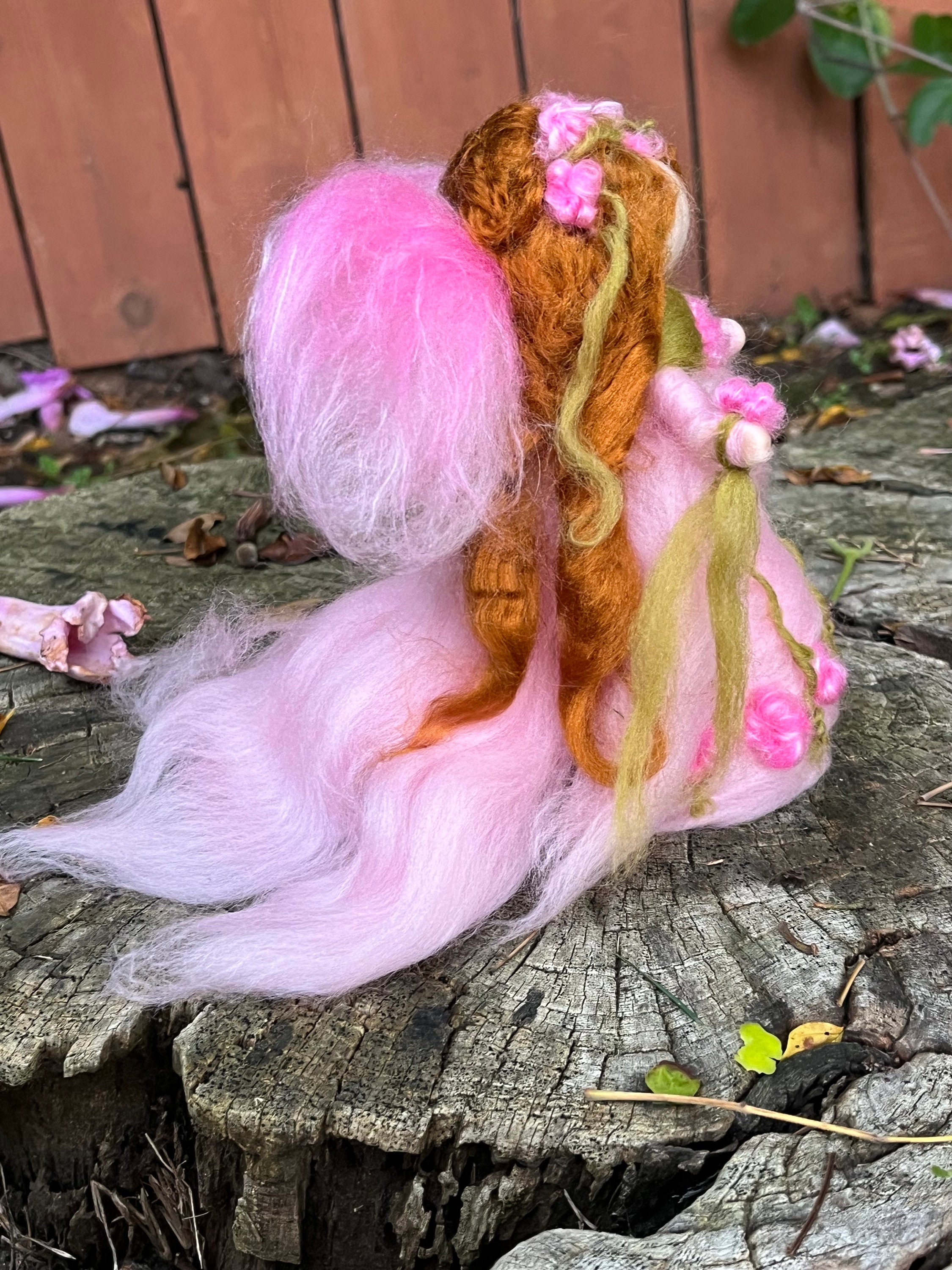 The Princess of the Pink Fairies - Waldorf Inspired Wool Needle Felted ...