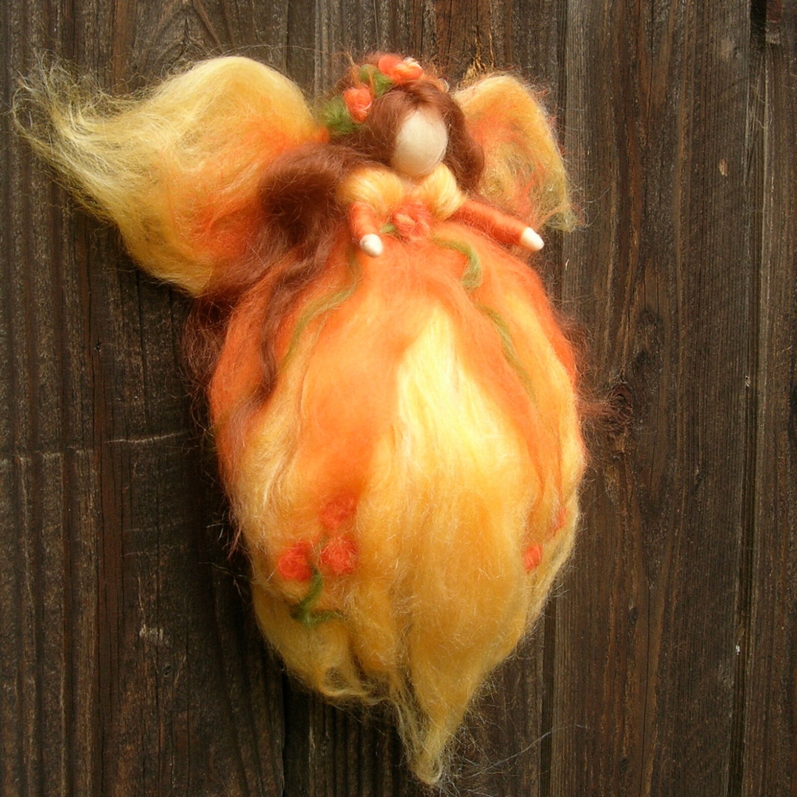 Wool Angel Autumn Garden Fairy Needle Felted Wool Fairy - Etsy
