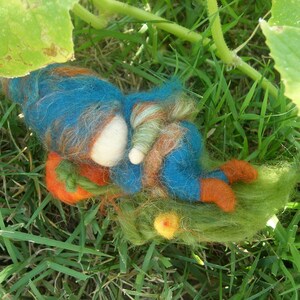 Gnome Napping in a Wee Pumpkin Patch - Waldorf Inspired Wool Needle ...