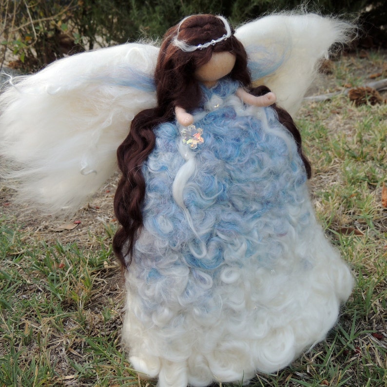 Snow Flake Ethereal Winter Angel Tree Topper Swarovski - Etsy