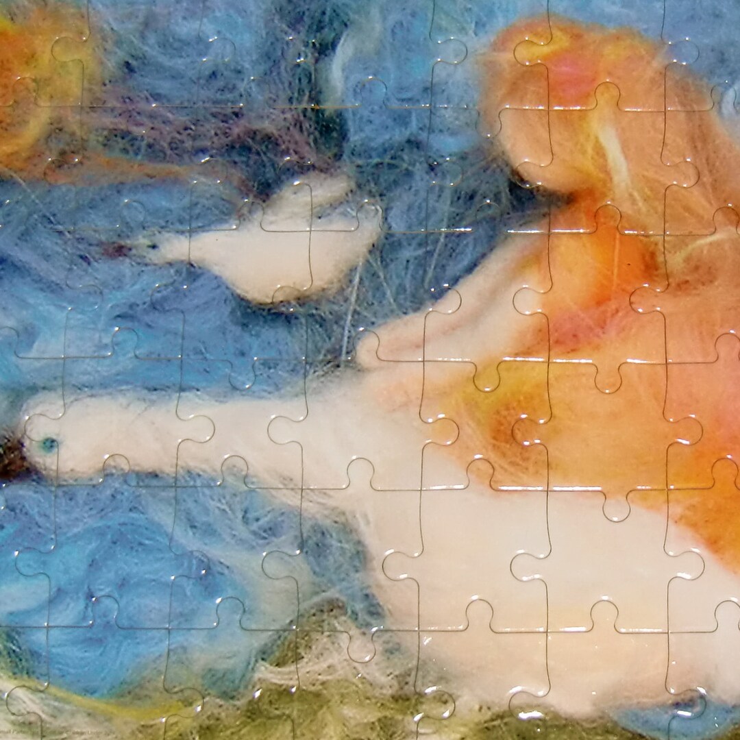 54 Piece Jigsaw Puzzle - the Sky's the Limit -image From Wool Painting ...