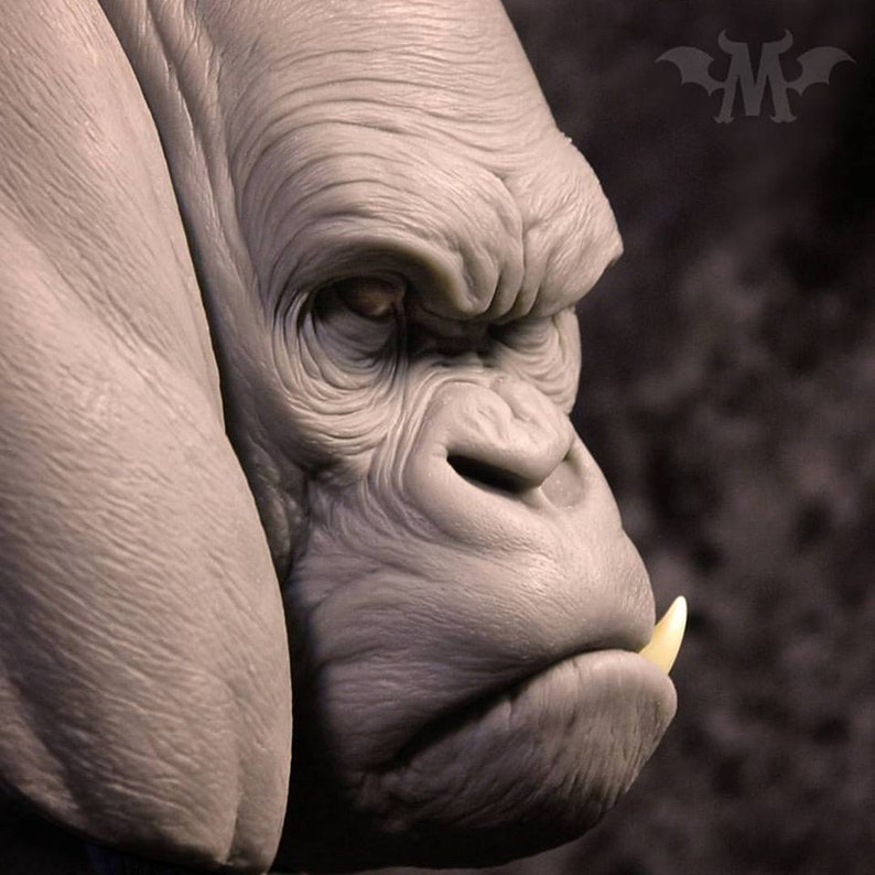 Andy Bergholtz Silverback Gorilla Ape Translucent Resin Bust - Etsy