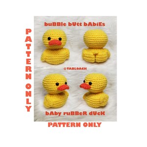 Crochet Rubber Duck PATTERN Amigurumi Duck Pattern Crochet Rubber Duck ...