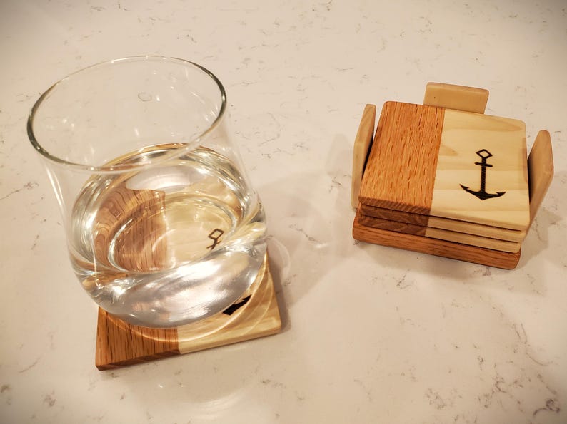 Custom Laser Engraved Wood Coasters - Etsy