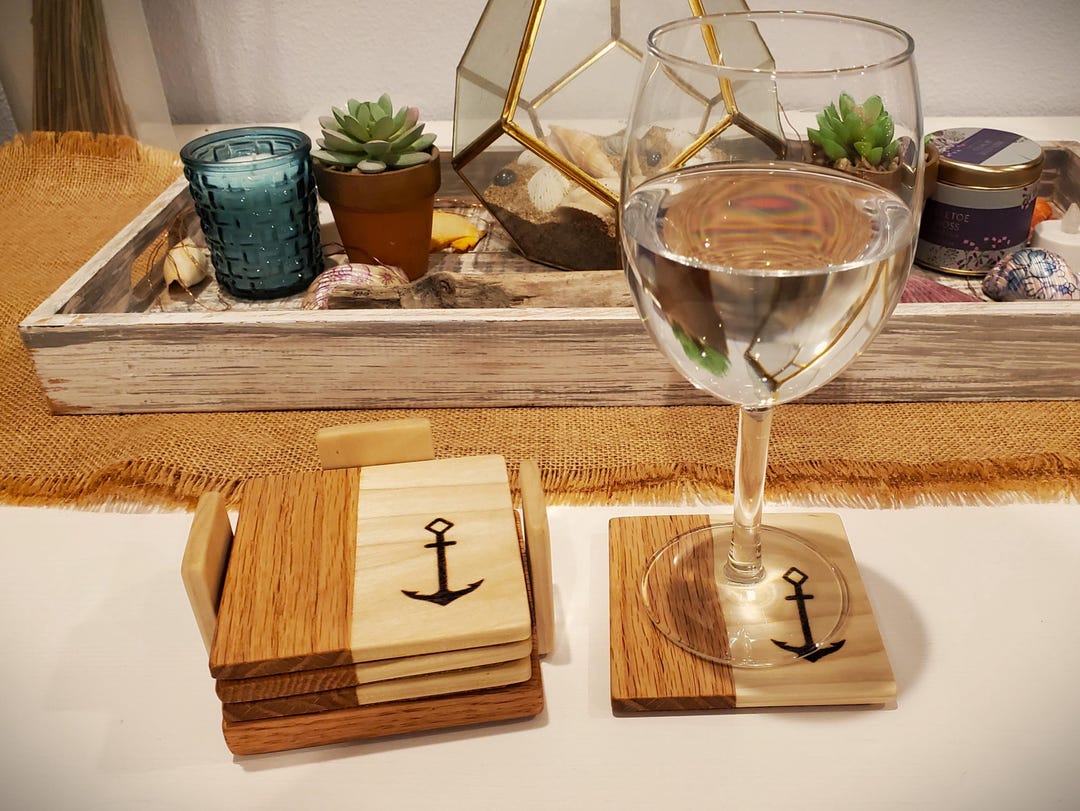 Custom Laser Engraved Wood Coasters - Etsy