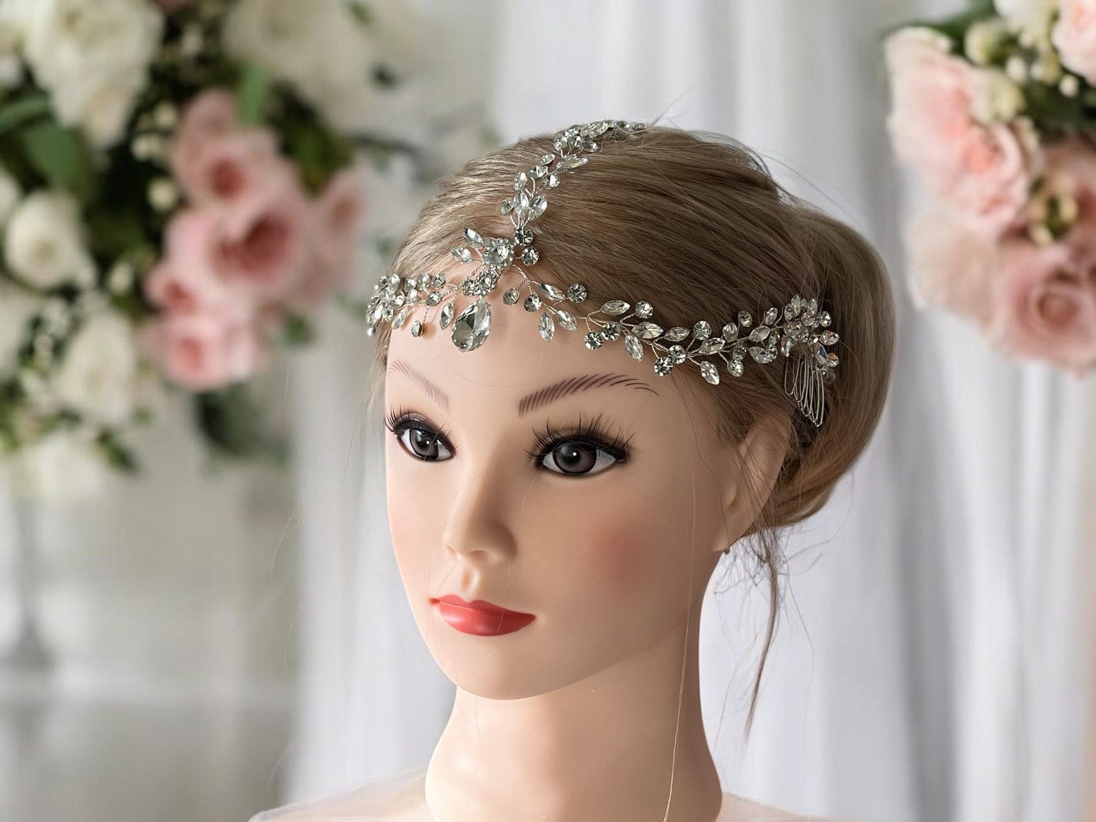Fashion Multi-layered Rhinestone Headband Forehead, Hair Chains ...