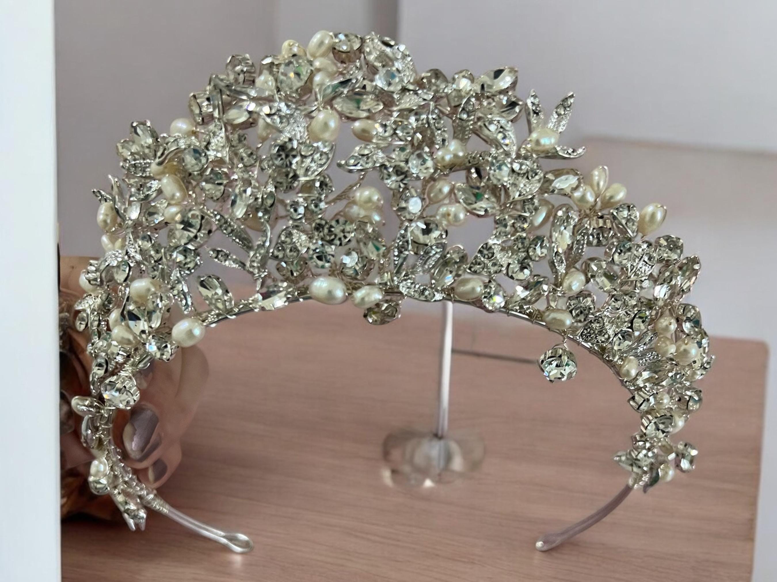 Beautiful Handmade Bridal Party Tiara Crown Hairband, Quality Crown ...