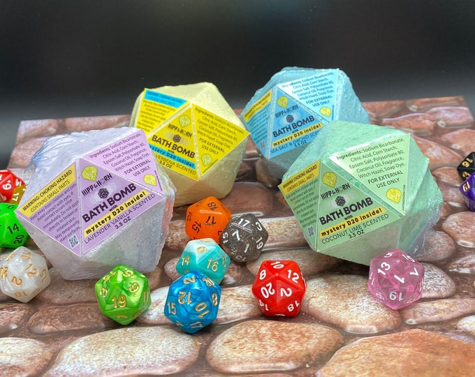 MYSTERY D20 Bath Bomb - Choose Your Scent - Dungeons and Dragons ...
