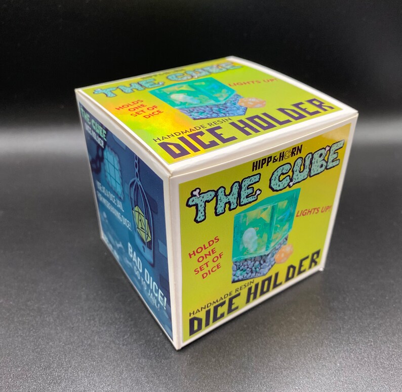 THE CUBE Light up Dice Holder Choose Pink or Green - Etsy