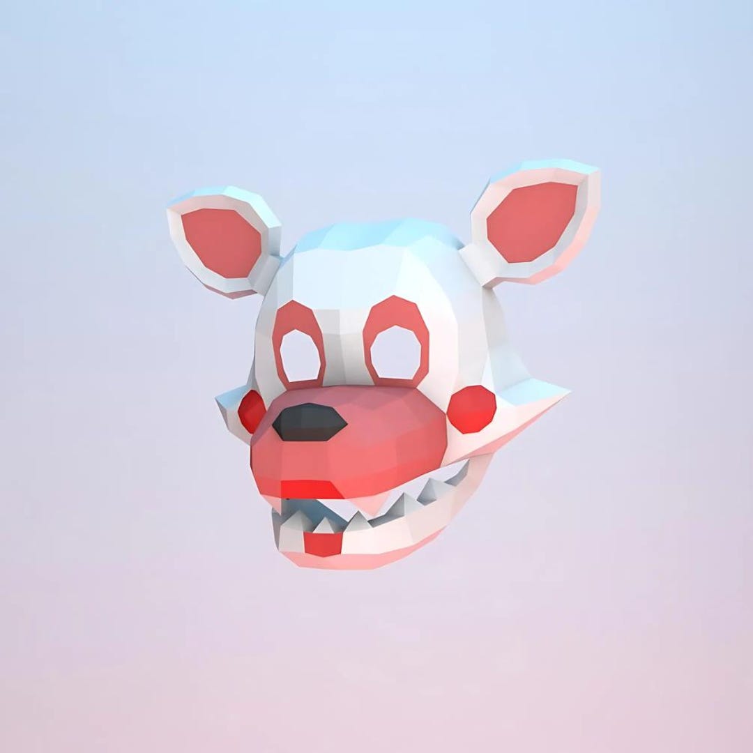 Mangle Mask DIGITAL File, PDF Template, Mask Paper Craft DIY Freddy ...