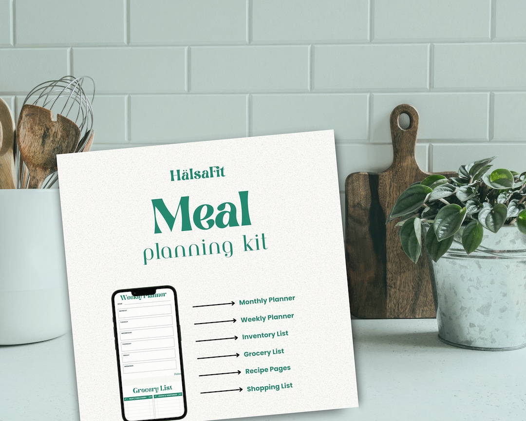 Meal Planning Kit | Weekly/monthly Planner | Recipe Cards | Inventory ...
