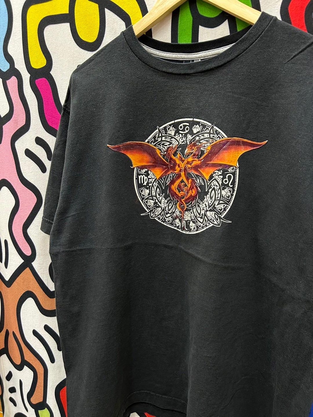 Vintage 2000s Y2K Dragon Tshirt Size M-L - Etsy