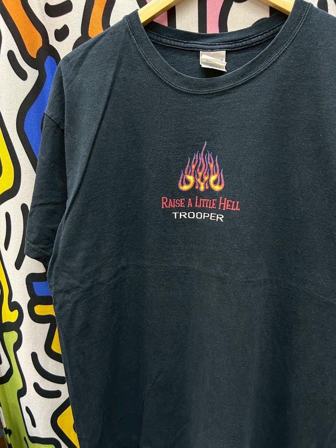 Vintage 2000s Trooper Band - Raise a Little Hell Tshirt Size L - Etsy