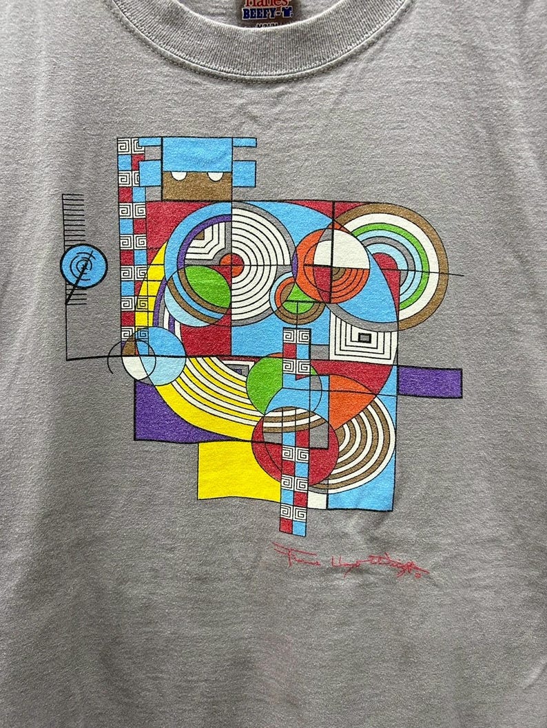Vintage 2000s Frank Lloyd Wright Art Tshirt Size M - Etsy