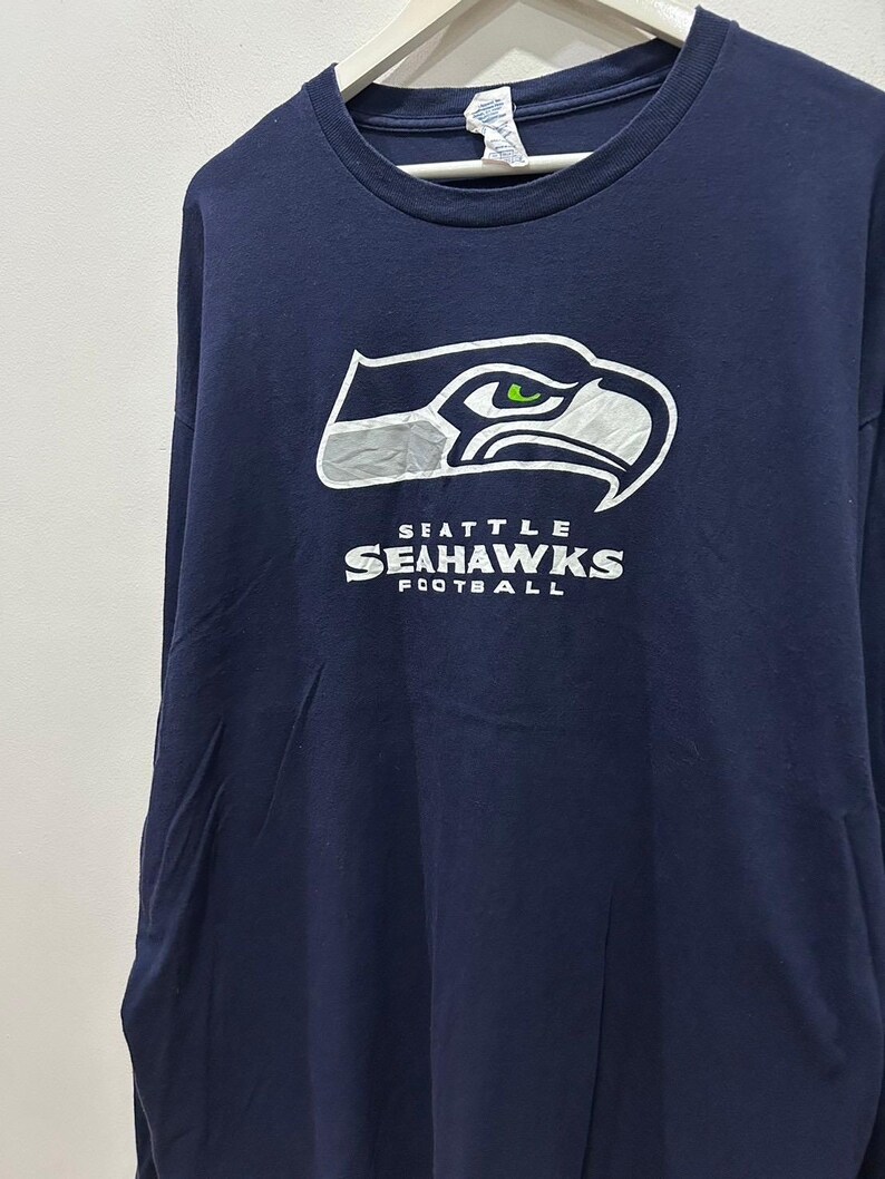 VTG Seattle Seahawks Long Sleeve Tshirt Size 2XL - Etsy