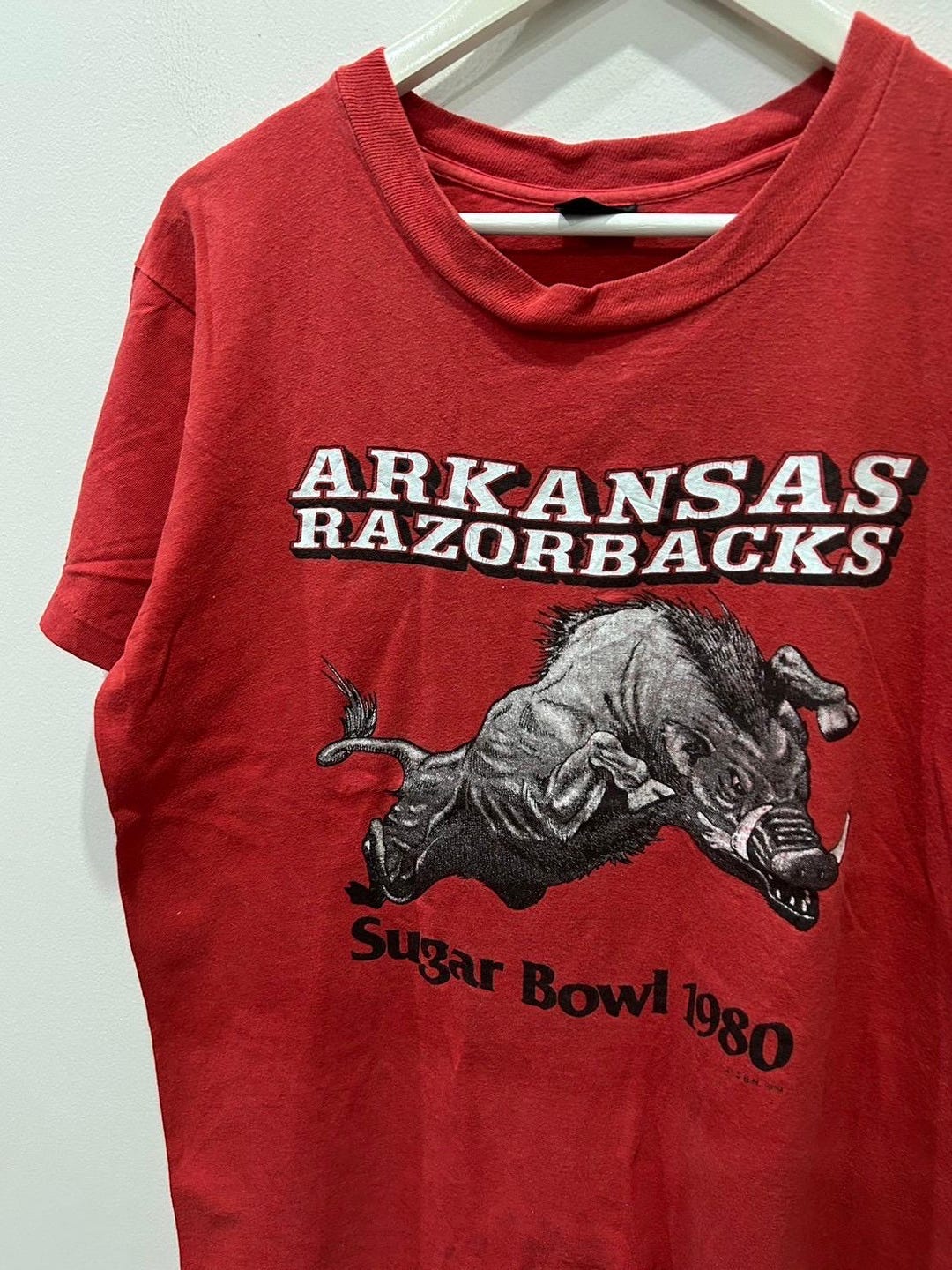 VTG 80s Arkansas Razorbacks Tshirt Size L - Etsy
