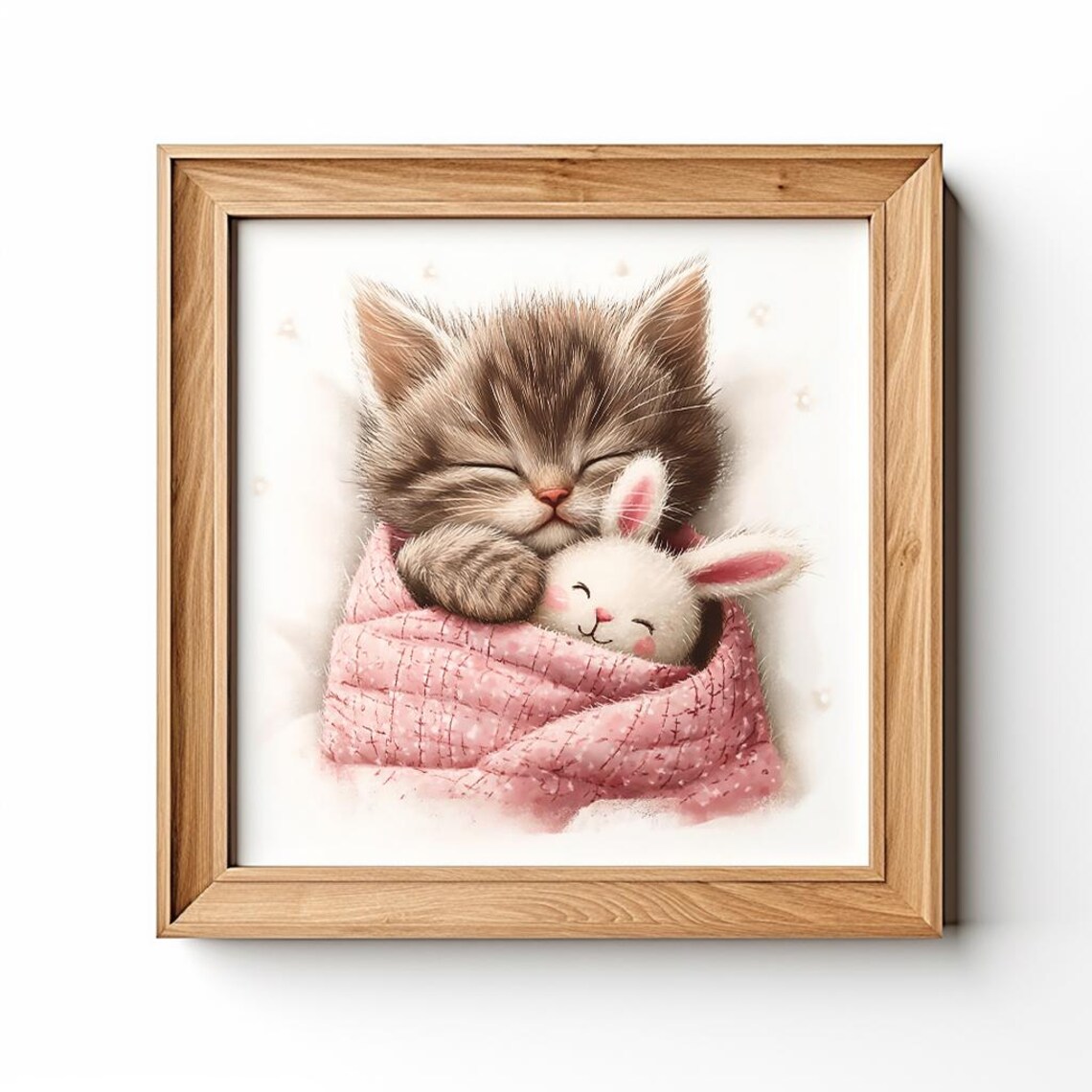 Sleepy Cat Prints, Set of 3 Cat Prints, Cute Cat Nursery Wall Art ...