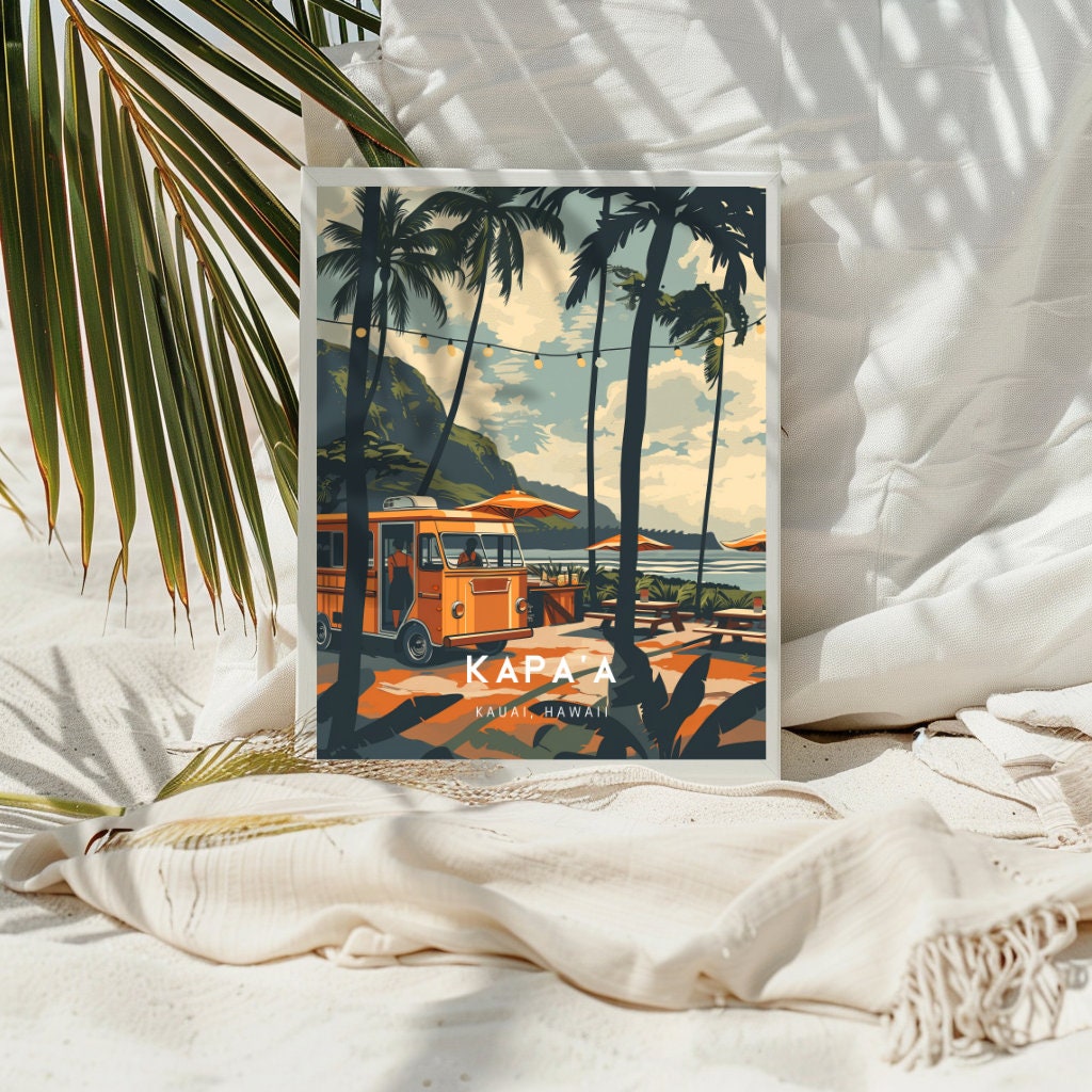Kapaa Food Truck, Kauai, Hawaii, Print Art Framed Photo, Gift Hawaiian ...
