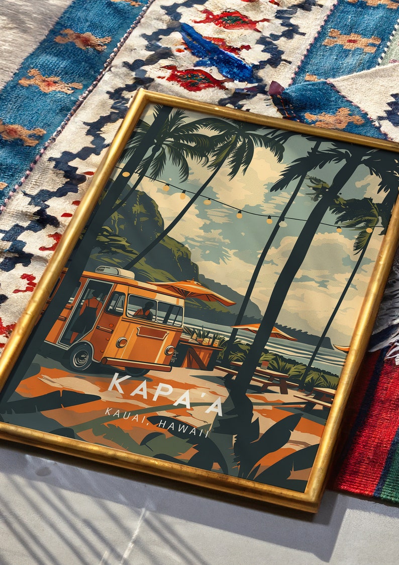 Kapaa Food Truck, Kauai, Hawaii, Print Art Framed Photo, Gift Hawaiian ...