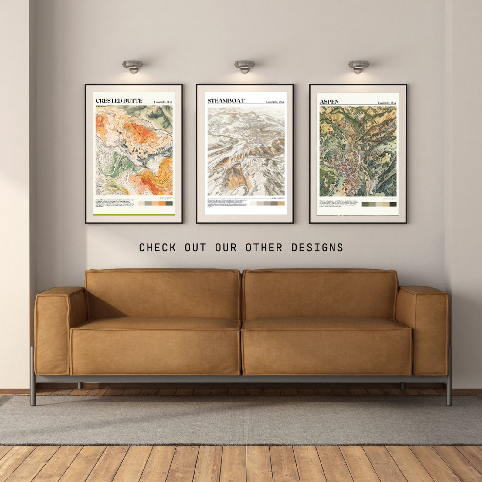 Crested Butte Colorado Topography Travel Print| Colorado Wall Decor ...
