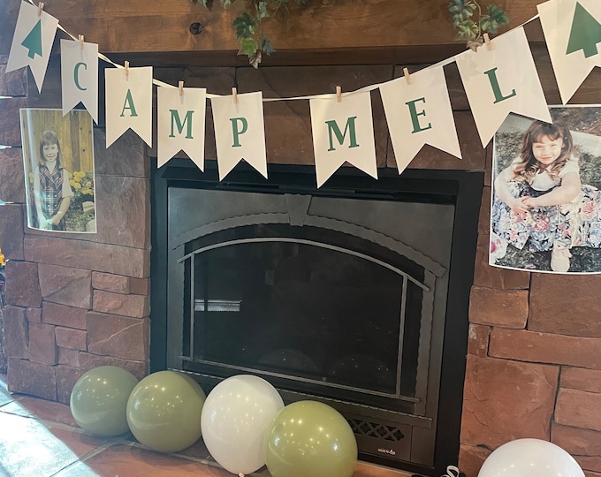 Camp Banner, Camp Birthday Banner, Camp Decorations, Custom Camp Banner ...